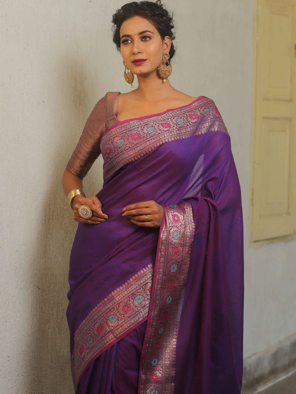 Buy Trendy Violet Sarees Online