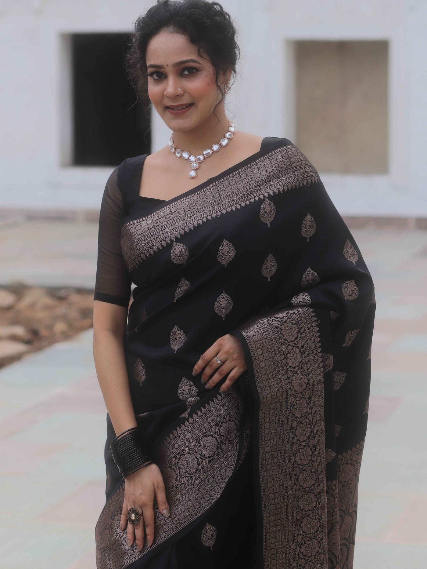 Buy Latest Black Sarees Online