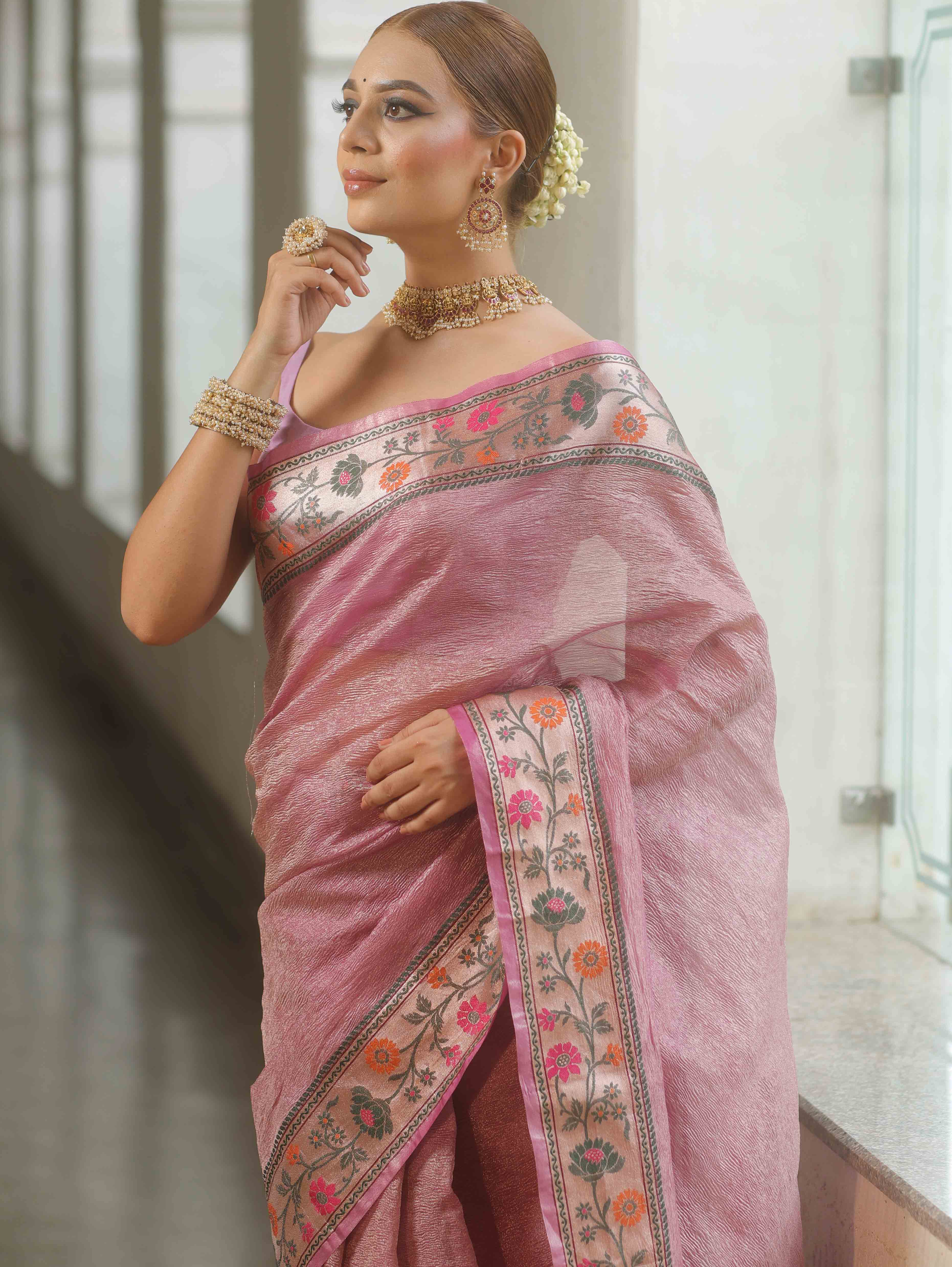 Buy Tissue Sarees Online at Best Price | Banarasee